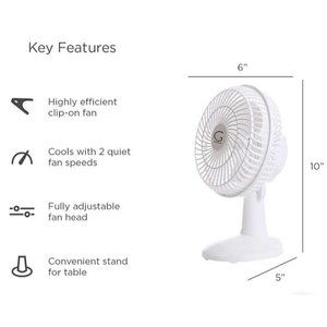 Genesis | Other | Genesis 6inch Clip Convertible Tabletop Clip Fan Two ...